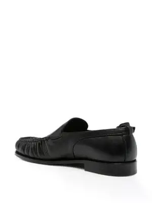 Sandro Buckle-detail Leather Loafers