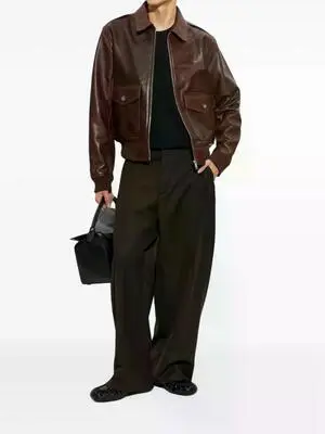 A.p.c. Gael Leather Jacket - Brown