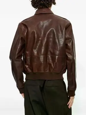 A.p.c. Gael Leather Jacket - Brown