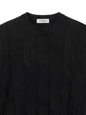 KANGRA Ribbed-knit Cotton T-shirt