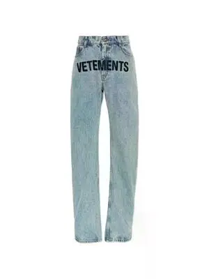 Vetements Logo-embroidered Jeans