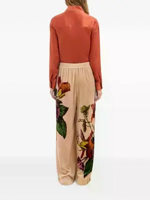 PIERRE-LOUIS MASCIA Kandox Floral-print Trousers
