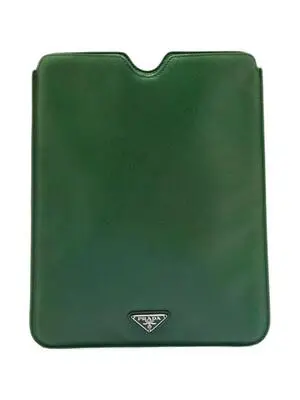 Prada Logo-plaque Tablet Case - Green