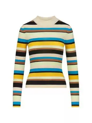 SIMONMILLER Mika Striped Long-sleeve Top - Yellow