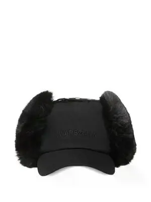 MISBHV Warszawa Faux-fur Cap - Black
