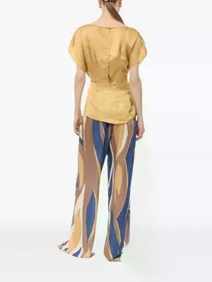 NENETTE Abstract-print Wide-leg Trousers