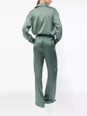 NENETTE Crinkle-satin Wide-leg Trousers