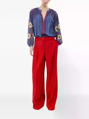 NENETTE Pleated Wide-leg Trousers