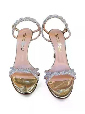 NINALILOU Lady Embellished Braided Sandals