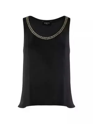 NENETTE Embellished Sleeveless Top - Black