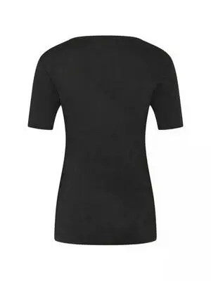JUVIA Christina Slub-texture T-shirt