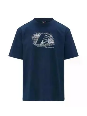 K-WAY Graphic-print Crew-neck T-shirt - Blue