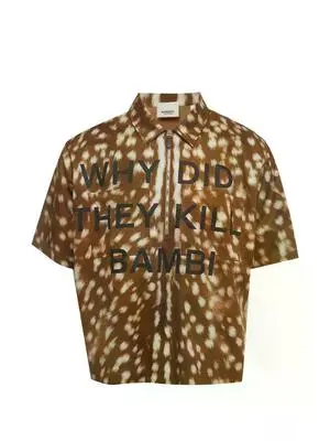 Burberry Deer Slogan-print Shirt