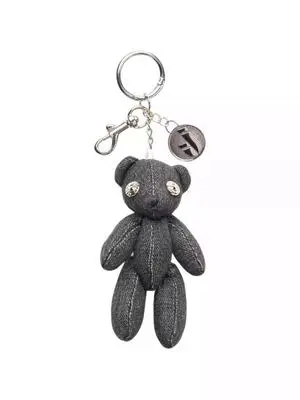 Iceberg Teddy-bear Denim Bag Charm - Grey