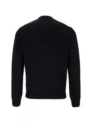 AL DUCA D’AOSTA 1902 Crew-neck Ribbed-trim Sweater - Blue