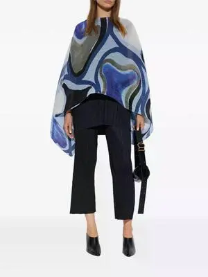 Issey Miyake Abstract-print Pleated Top