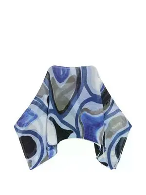 Issey Miyake Abstract-print Pleated Top