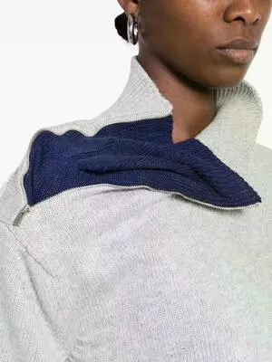 Source Unknown Konny Zipped Sweater - Grey