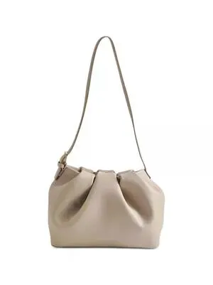 THEMOIRE Athena Grained Bucket Bag - Neutrals