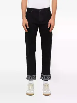 Kenzo Logo-cuff Jeans - Black