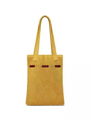 LILI CURIA Ribbon-detail Knit Tote Bag