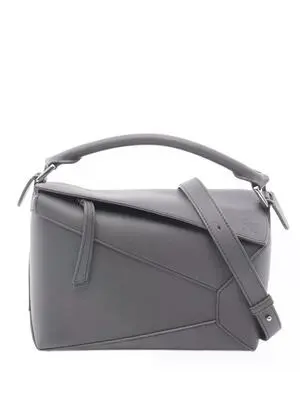 Loewe 2010-2026 Small Calfskin Puzzle Satchel - Grey