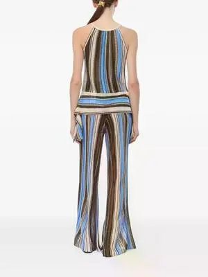 NENETTE Vertical-stripe Wide-leg Trousers