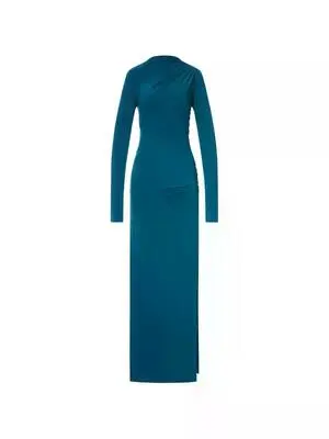 Andamane Sophie Ruched Draped Maxi Dress - Green