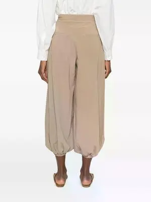 Source Unknown Ruched-details Tapered Trousers - Neutrals