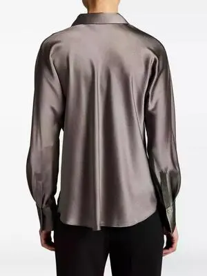 Vince Bias-cut Long-sleeve Blouse