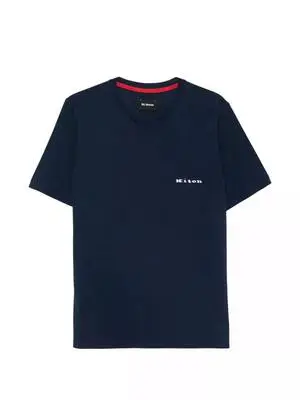 Kiton Logo-embroidered T-shirt - Blue