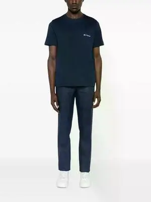 Kiton Logo-embroidered T-shirt
