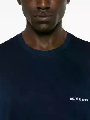 Kiton Logo-embroidered T-shirt