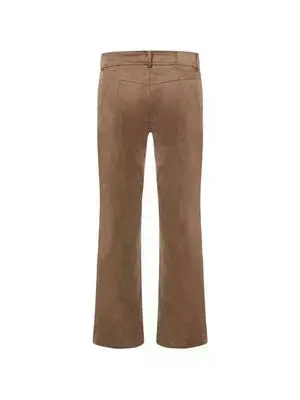 CAMBIO Seam-detail Patched-pocket Trousers - Brown