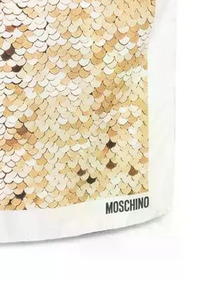 Moschino Sequin-print Silk Scarf