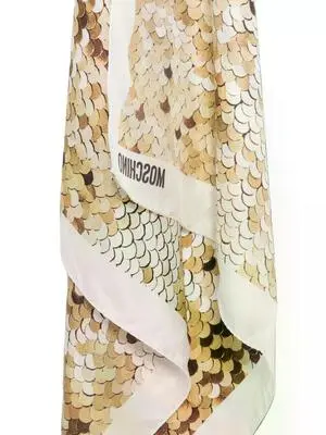 Moschino Sequin-print Silk Scarf