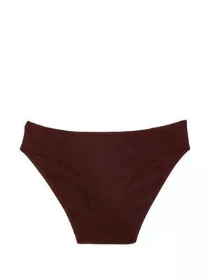 BASERANGE Ribbed Organic-cotton Briefs - Red