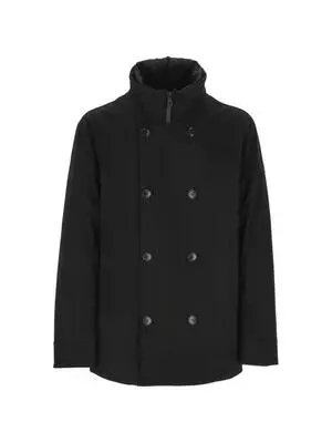 Peuterey Militao Tj Double-breasted High-neck Jacket - Black