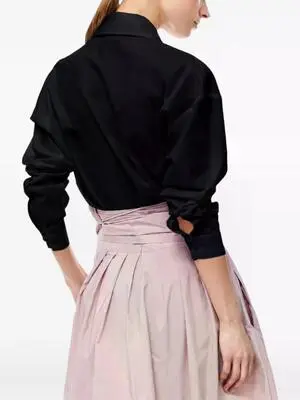 NENETTE Felicità Floral-appliqué Sheer-panel Shirt