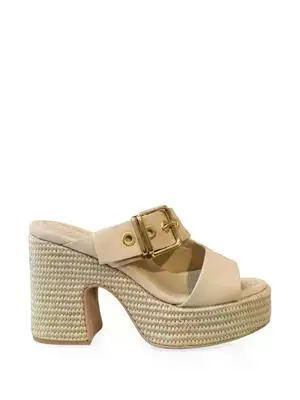 LORENZO MARI Peonia 5 Buckle-detail Platform Sandals