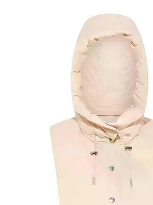 YVES SALOMON Padded Drawstring Hood Bib - Neutrals