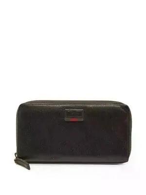 Gucci Web Zip-around Wallet - Black
