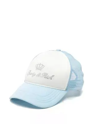 SPORTY & RICH Crystal-embellishment Baseball Cap - Blue