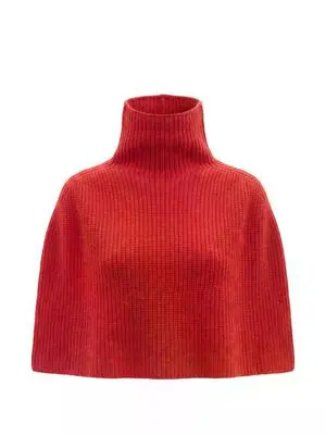SA SU PHI Ribbed-knit Cashmere Poncho