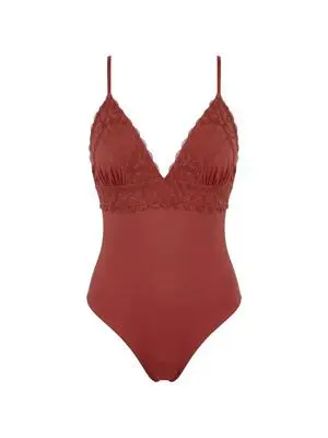 MISS BIKINI LUXE Crochet Floral-trim Swimsuit