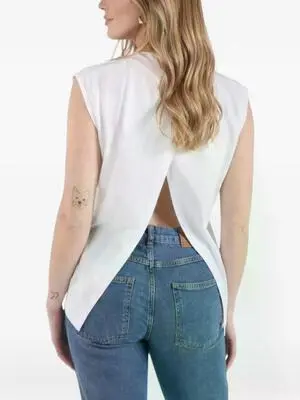 DONDUP Open-back Sleeveless T-shirt - White