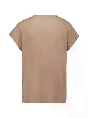 JAMES PERSE Cotton V-neck T-shirt - Brown