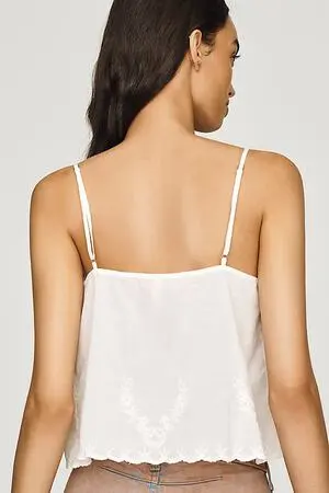 LYREBIRD Cotton Lace Swing Tank Top - Cream
