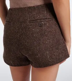 Ralph Lauren Wool And Cashmere-blend Bouclé Shorts