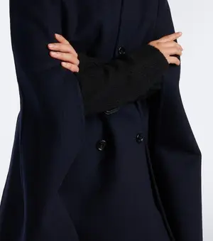 Burberry Check Belted Wool Cape